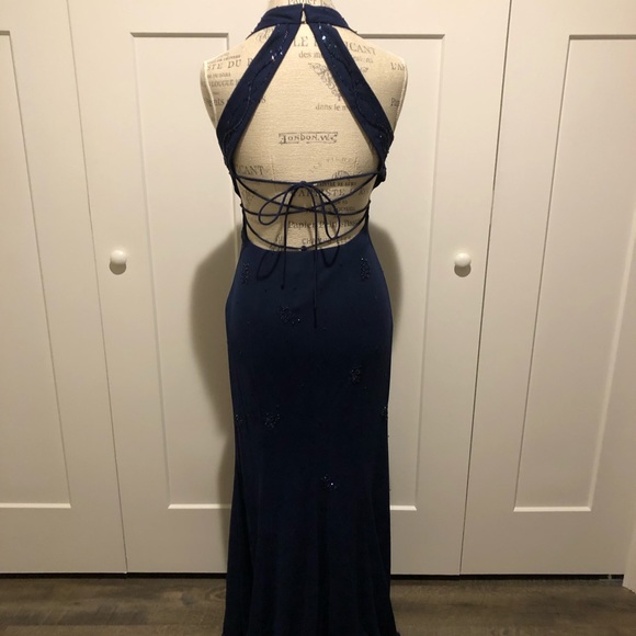 Niki Livas | Dresses | Dark Blue Homecomingprom Gown By Niki Livas ...